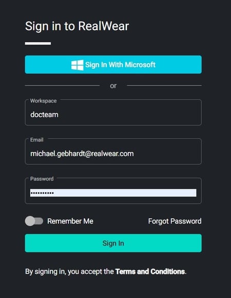 Sign Into Your Workspace