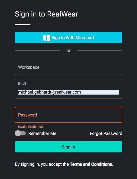 Sign Into Your Workspace