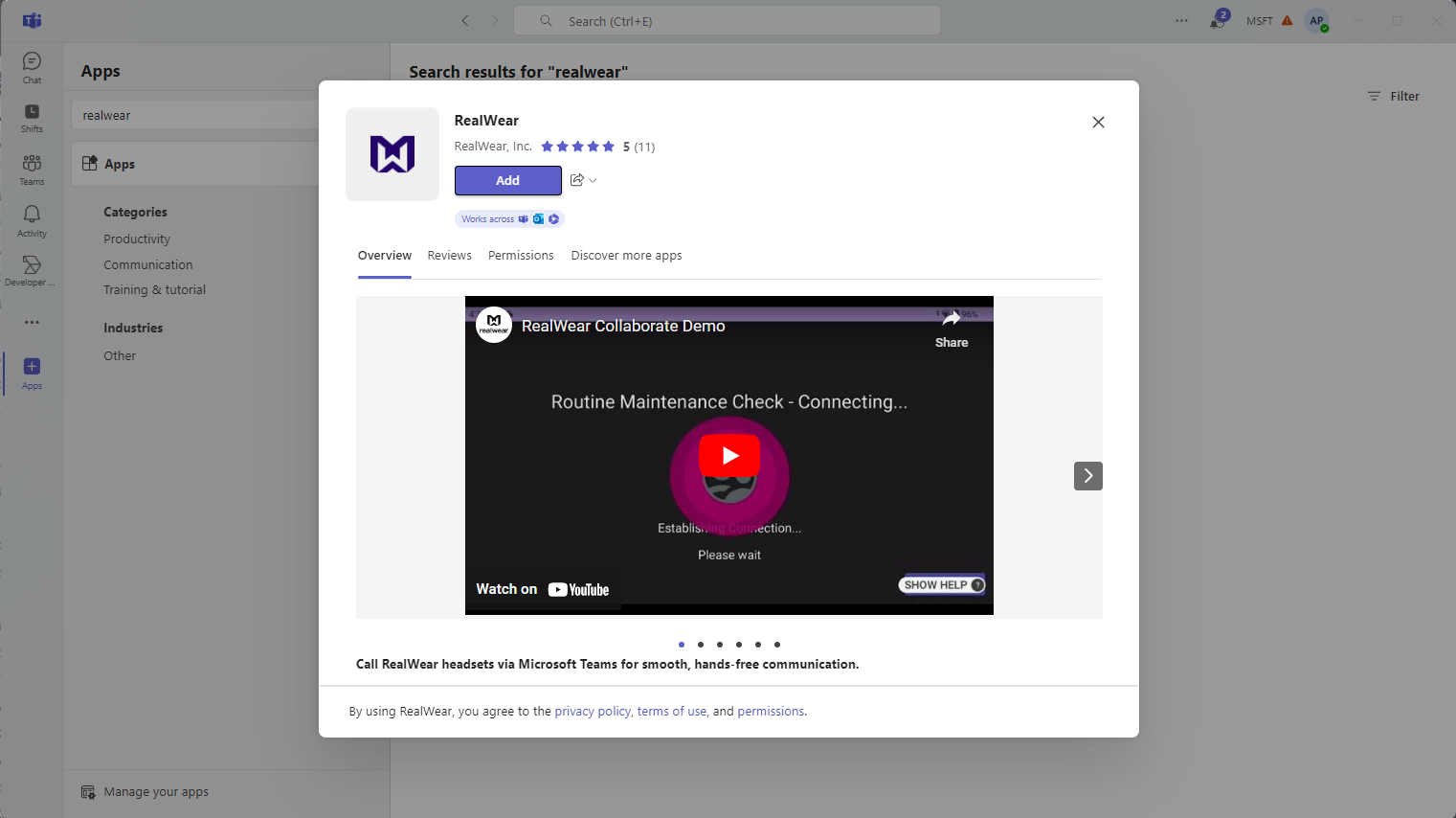 Collaborate - Installing Microsoft Teams Plug-in